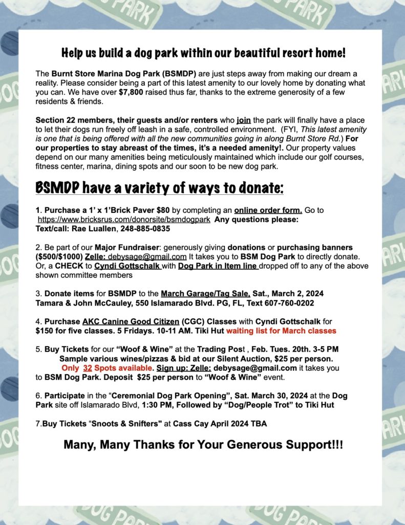 Dog Park – Burnt Store Marina